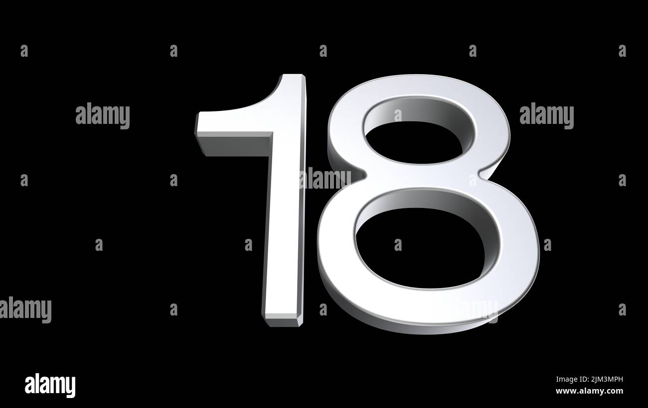 number gold silver 3d glass crystal anniversary render illustration ...