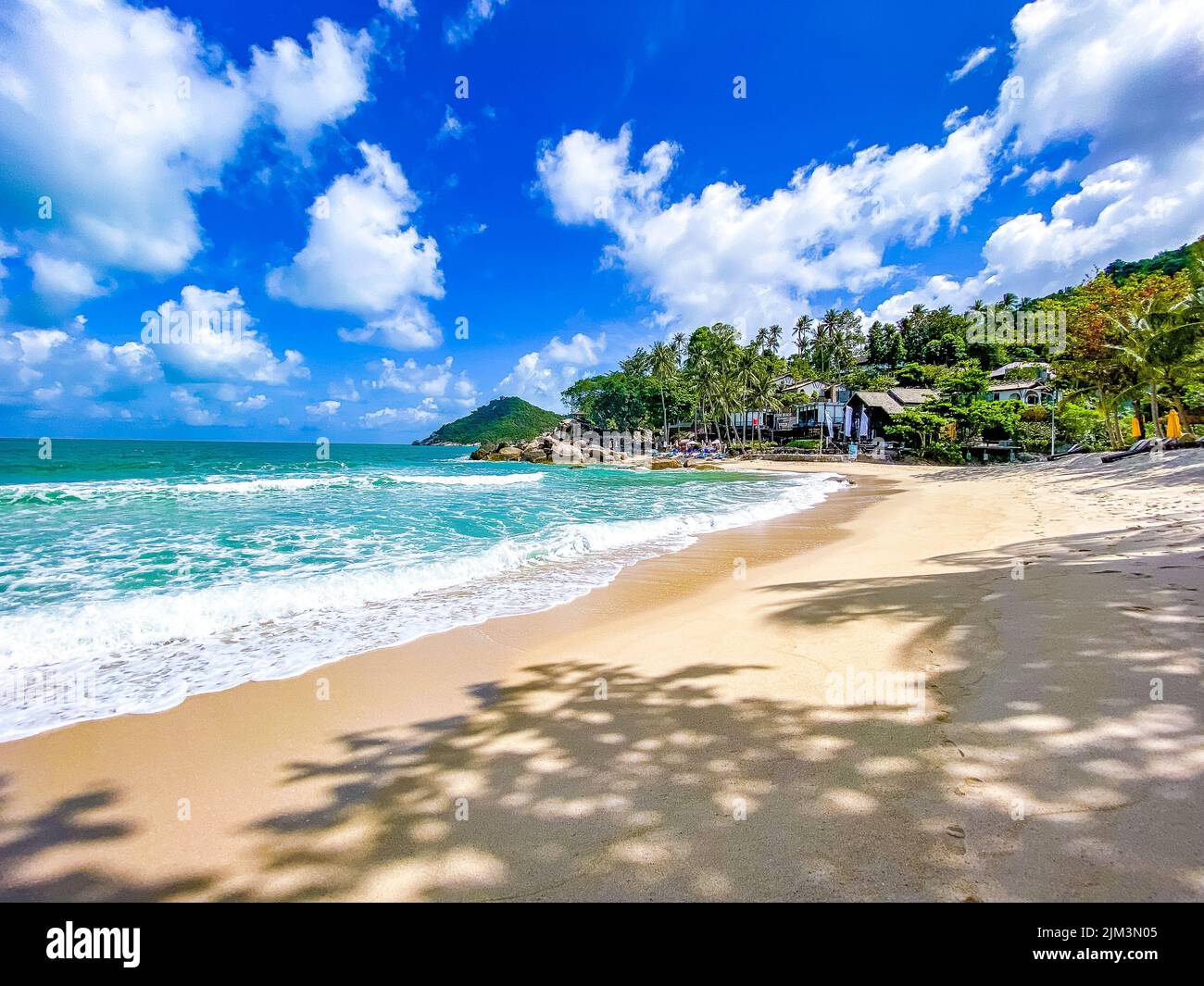Aerial view of Thong Nai Pan Beach in Koh Phangan, Thailand Stock Photo ...