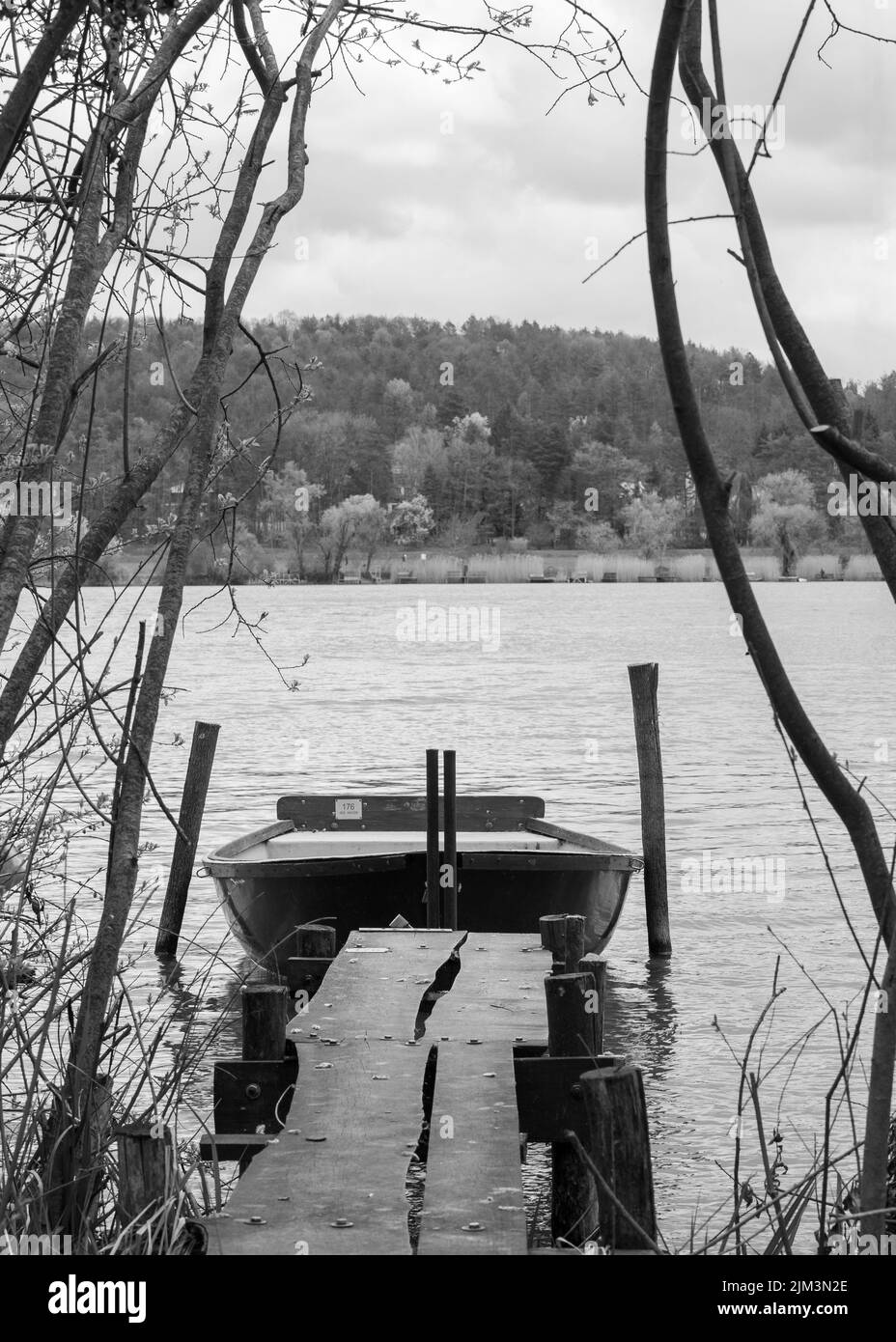 Boat bridge Black and White Stock Photos & Images - Alamy