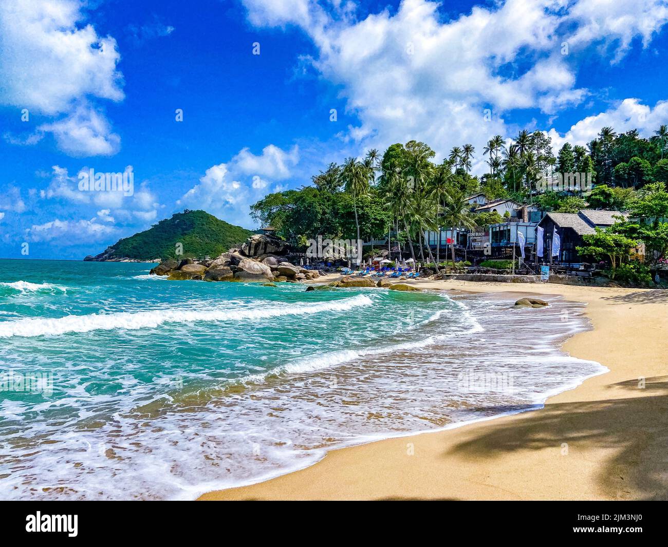 Aerial view of Thong Nai Pan Beach in Koh Phangan, Thailand Stock Photo ...