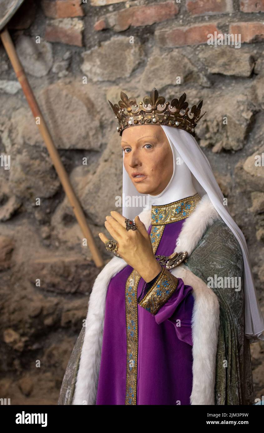 The Mannequin doll representing rulers and servants at the medieval ...