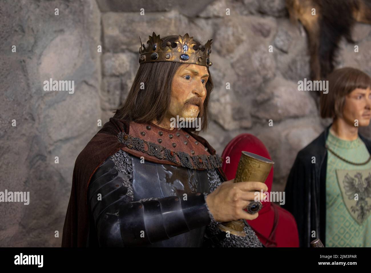 The Mannequin doll representing rulers and servants at the medieval ...