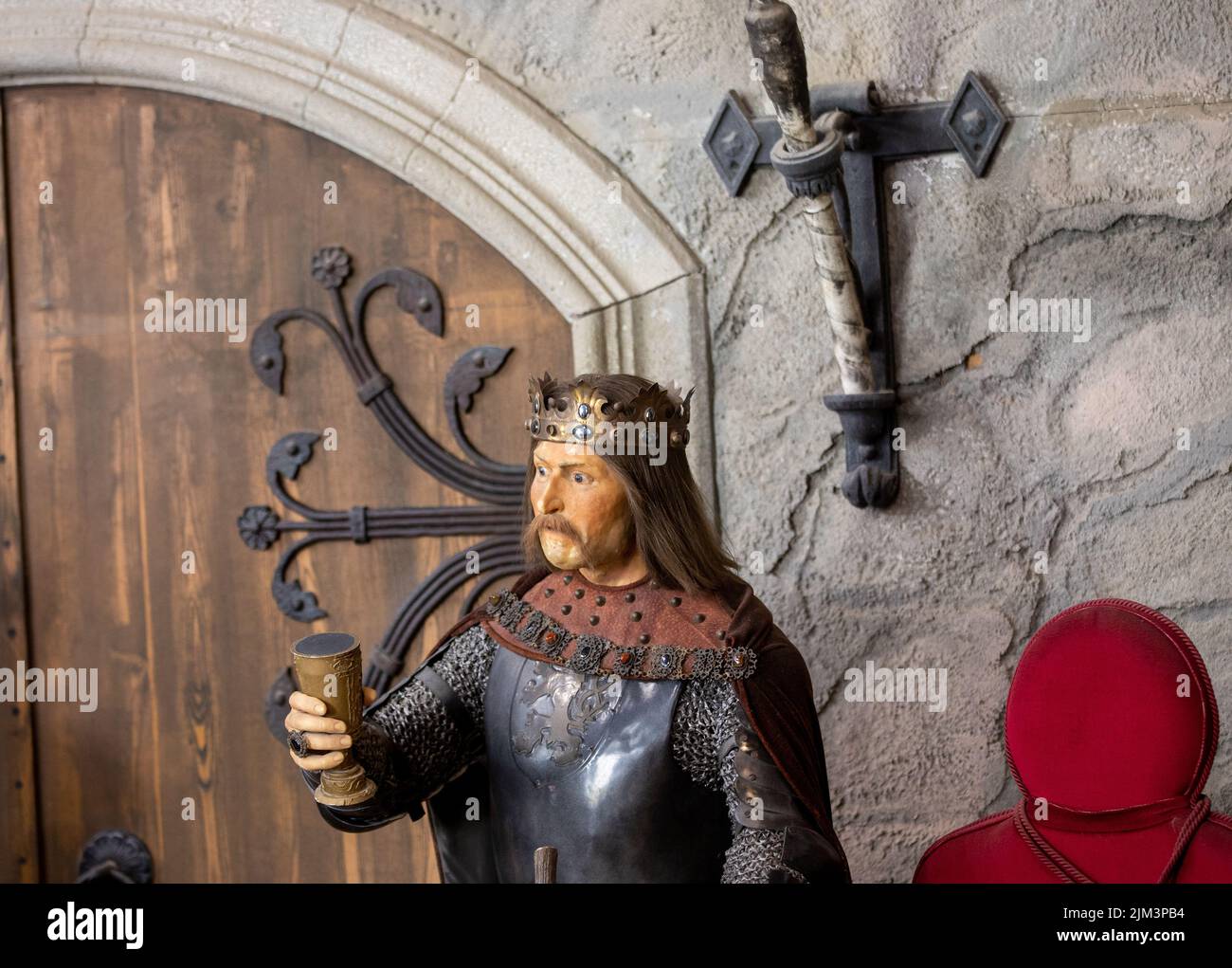 The Mannequin doll representing rulers and servants at the medieval ...