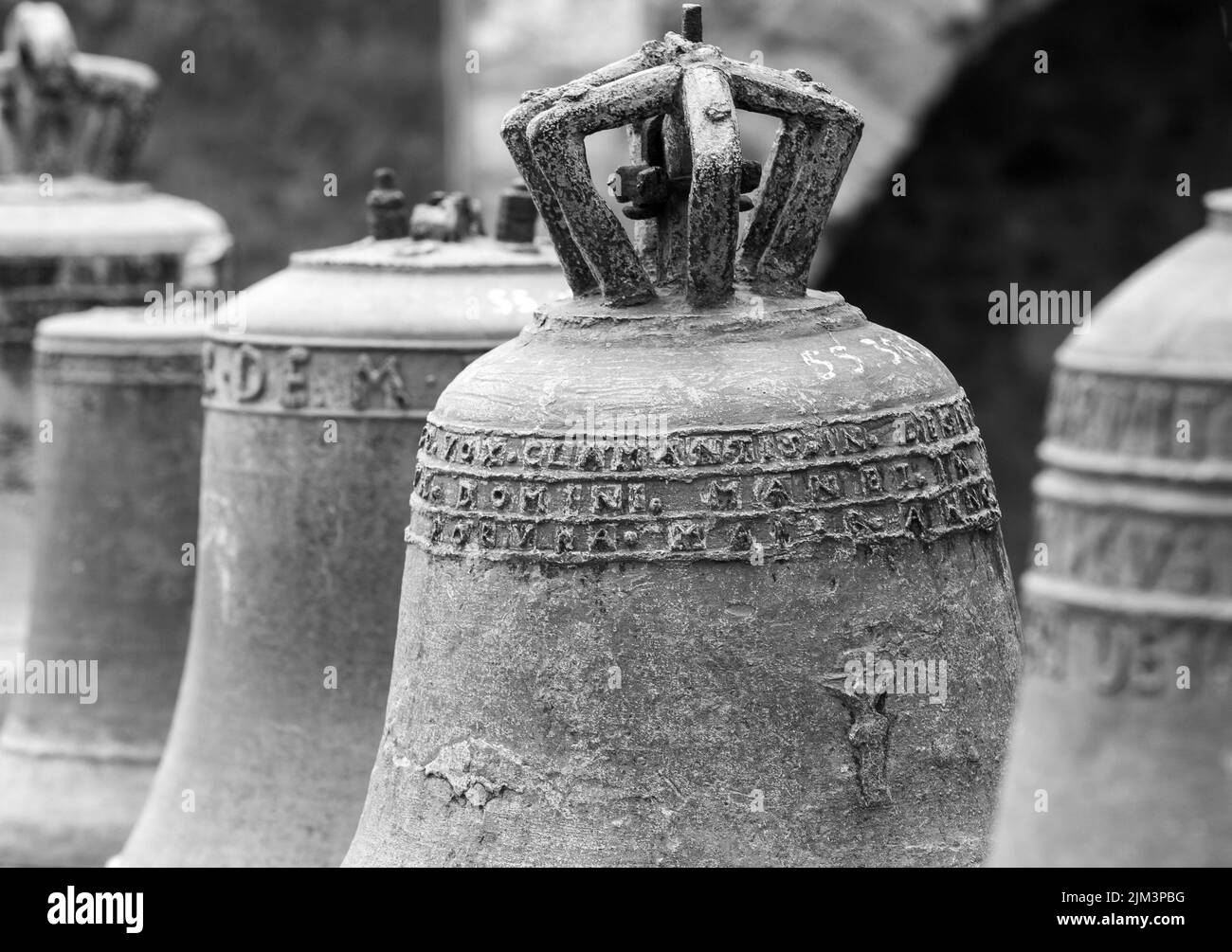 Exposed church bells Black and White Stock Photos & Images - Alamy