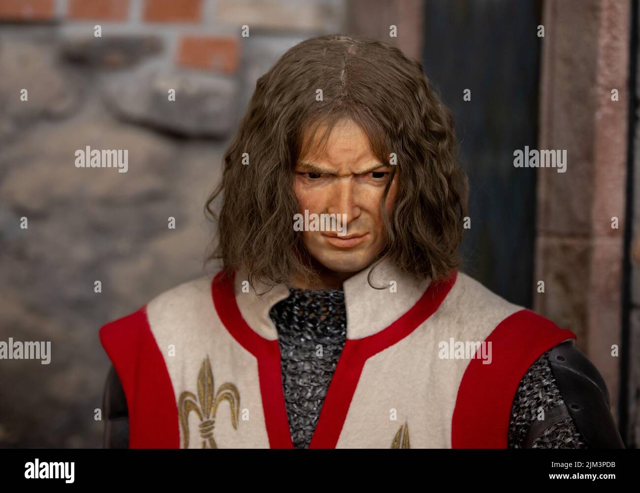 The Mannequin doll representing rulers and servants at the medieval ...