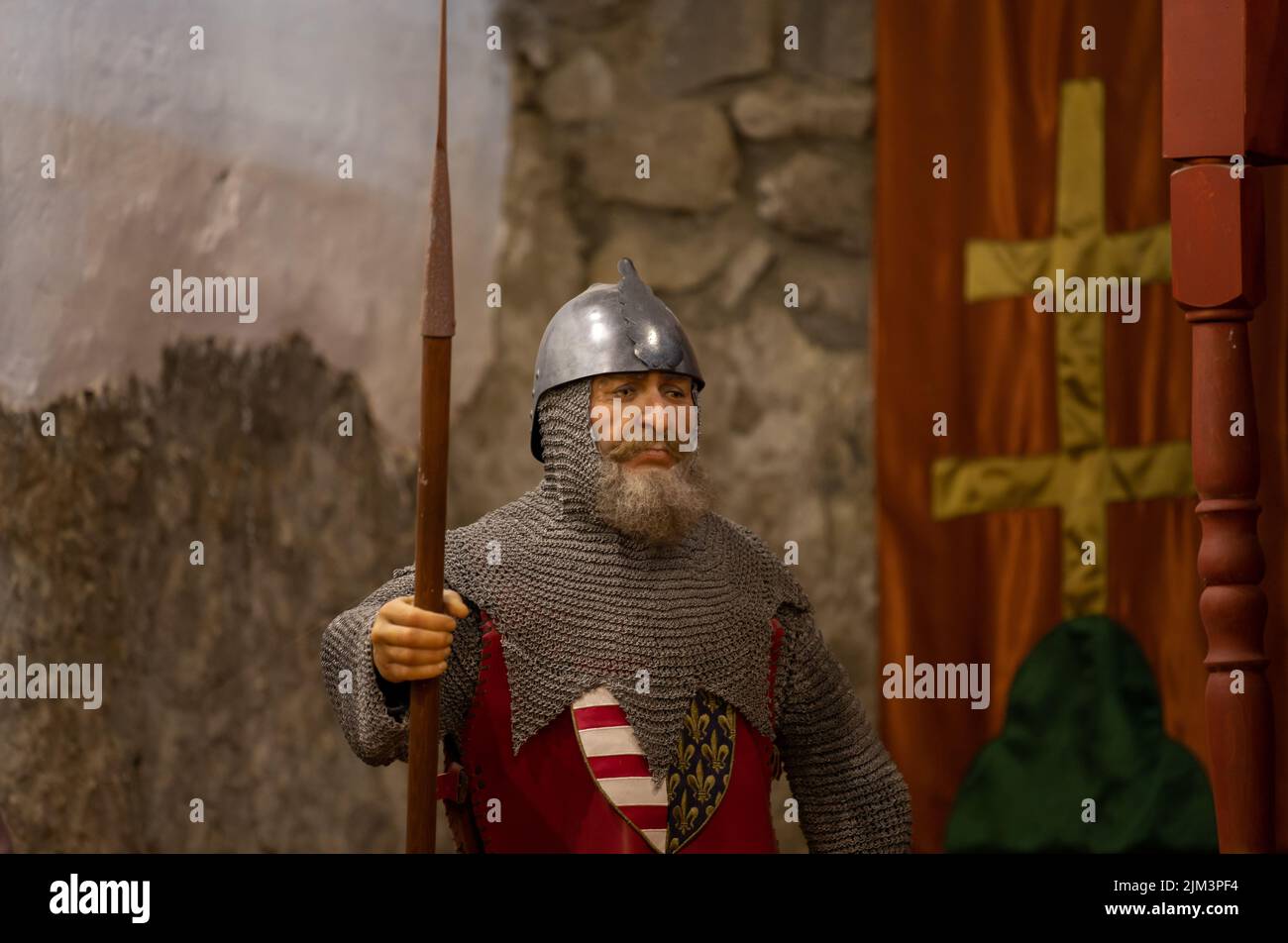 The Mannequin doll representing rulers and servants at the medieval ...