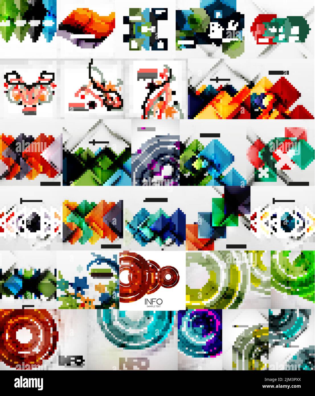 Set of Vector Abstract Backgrounds, Brochures or Flyer Templates Stock ...