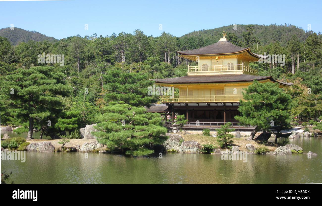 The Zen Buddhist Temple of the Golden Pavilion in Japan Stock Photo - Alamy