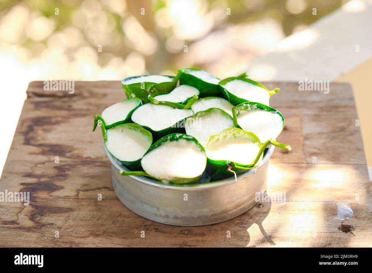 steamed idly in jackfruit leaf kotte kadubu Stock Photo - Alamy