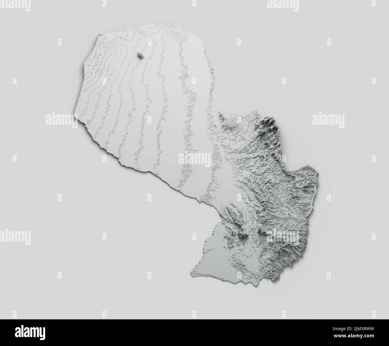 Paraguay relief map hi-res stock photography and images - Alamy