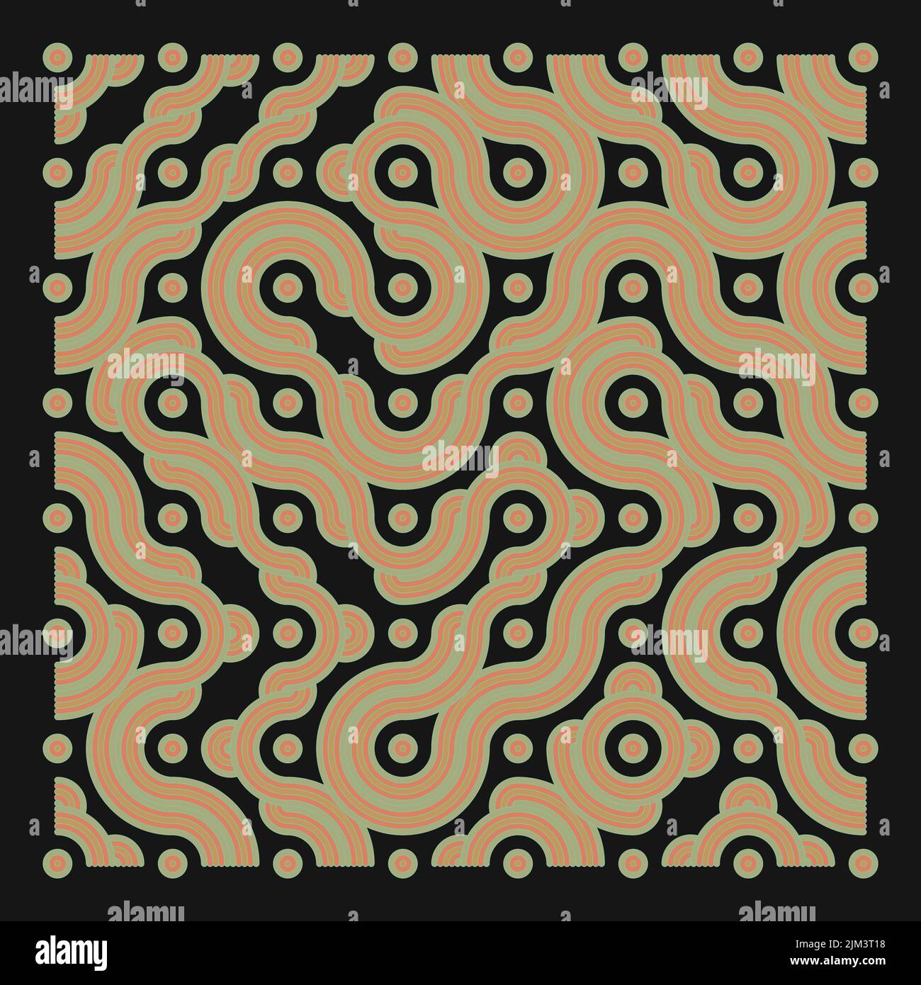 Random color rounded truchet tiling illustration Stock Vector Image & Art - Alamy