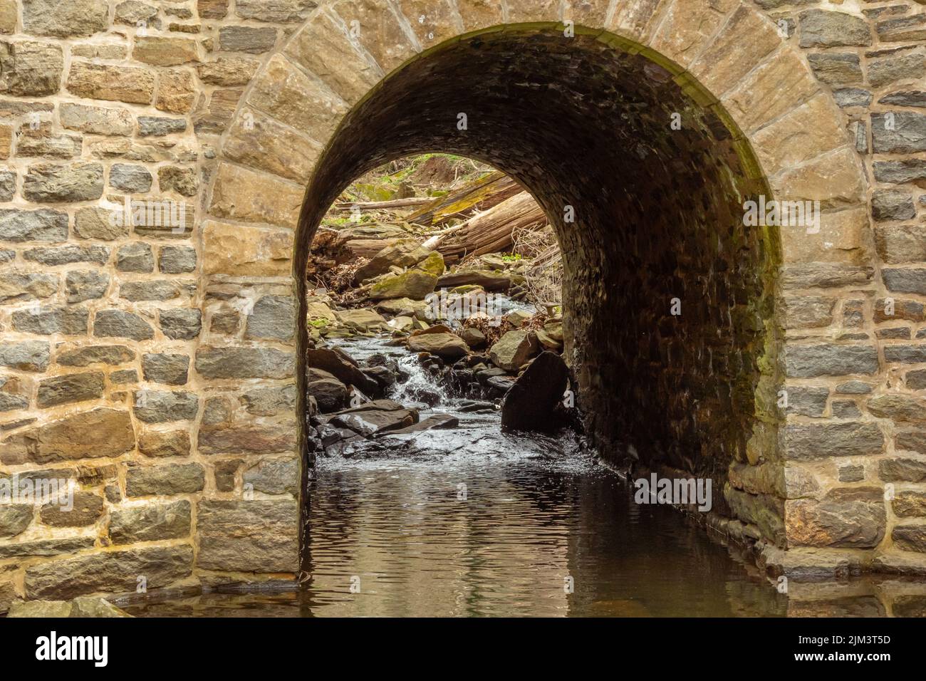 A picturesque view of the Lake Rolland Park in Baltimore, Maryland ...