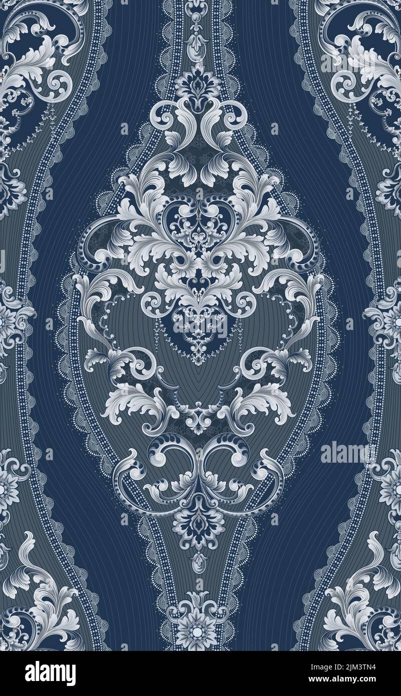 A beautiful seamless pattern in baroque style Stock Photo - Alamy