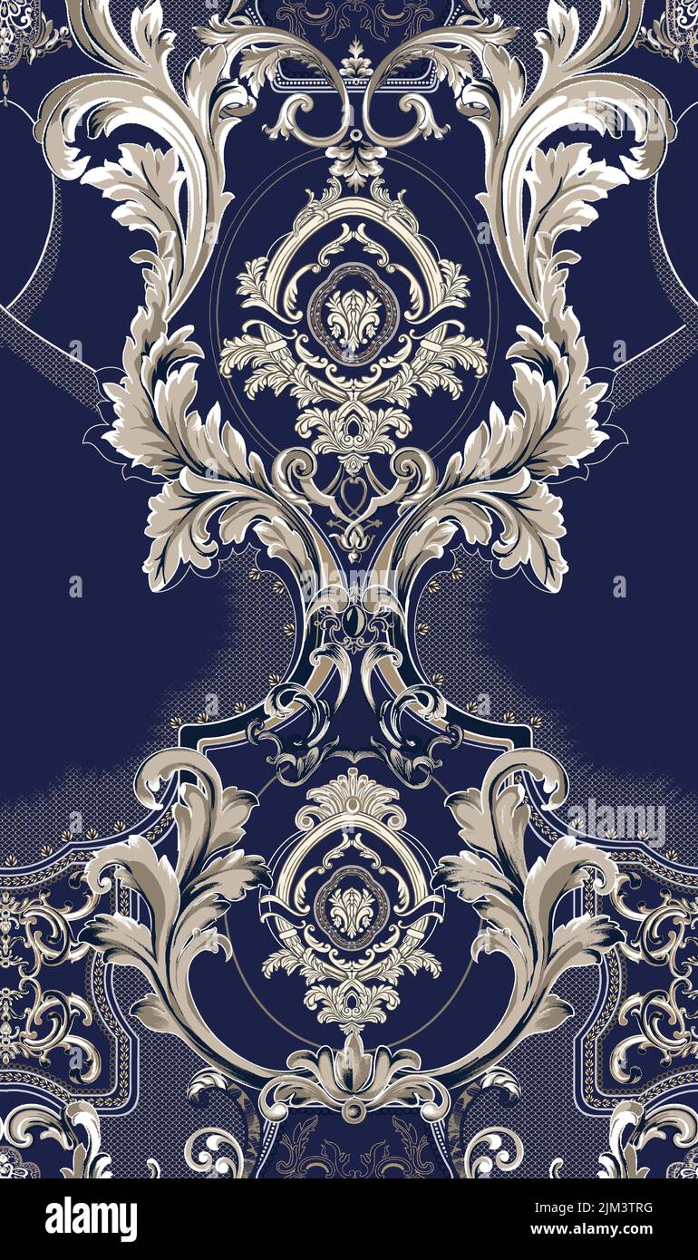 A beautiful seamless pattern in baroque style Stock Photo - Alamy