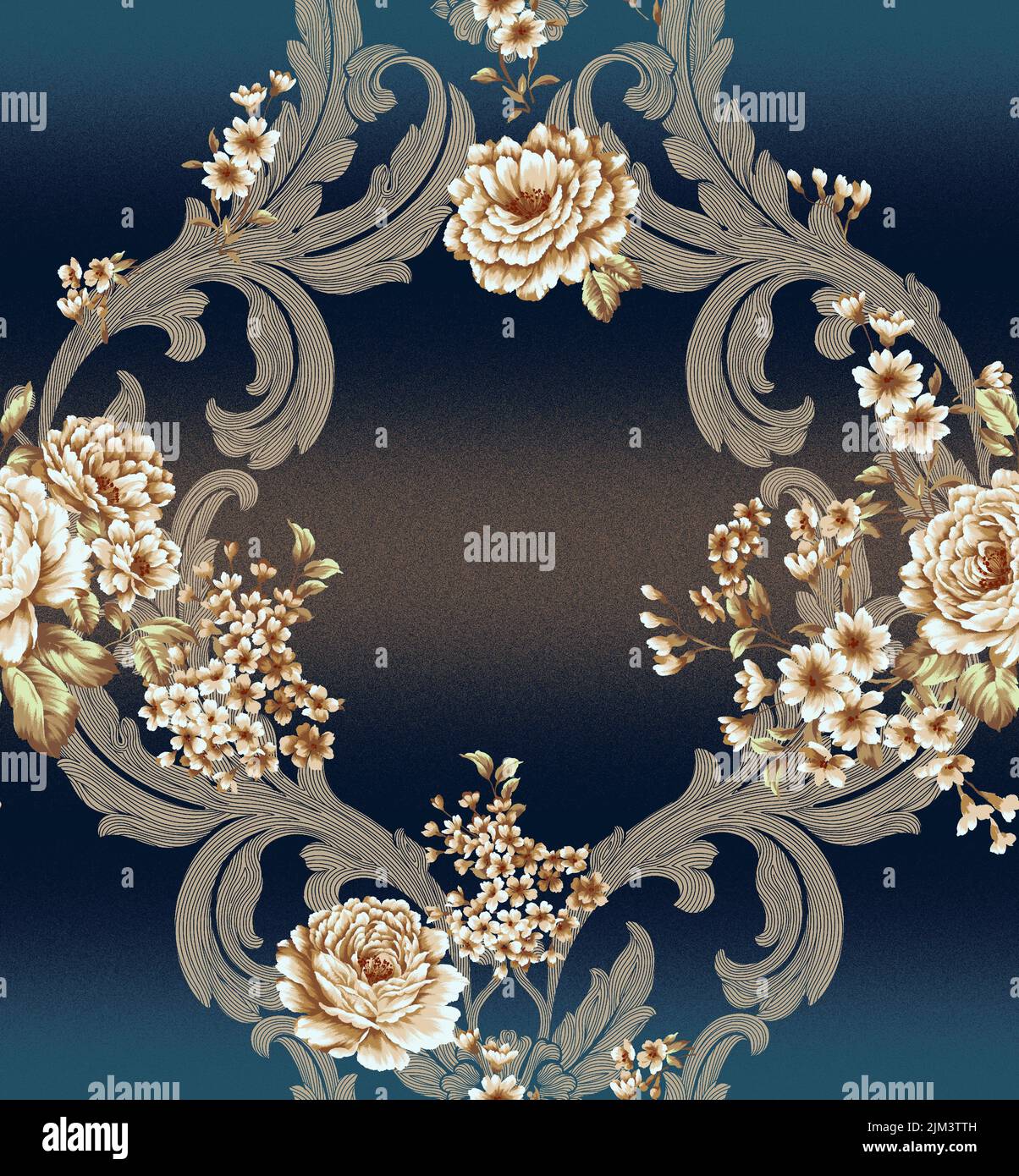 A beautiful seamless pattern in baroque style Stock Photo - Alamy