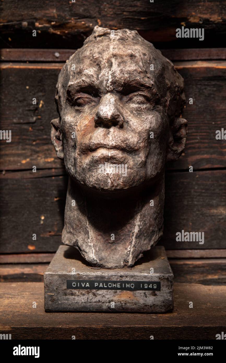 For editorial use only: Oiva Paloheimo bust by Aimo Tukiainen (1949) at ...