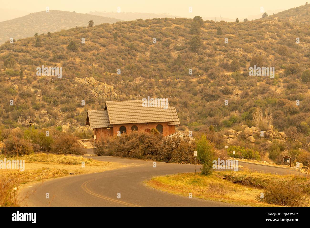 View of Little Church at Fain Park in Prescott Valley, Arizona during ...