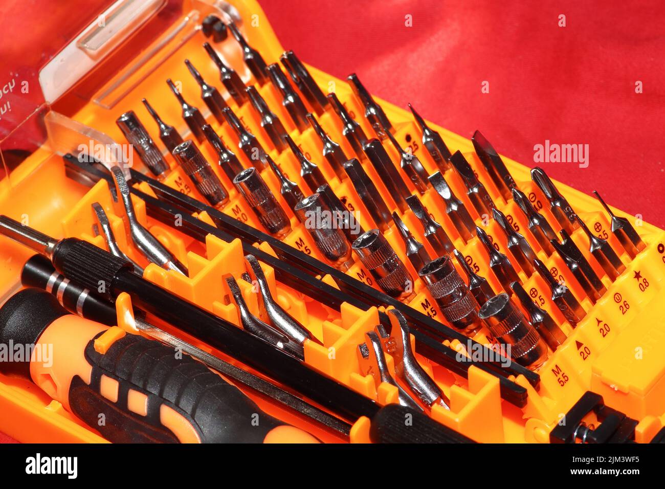 The electronics screwdriver bit set Stock Photo - Alamy