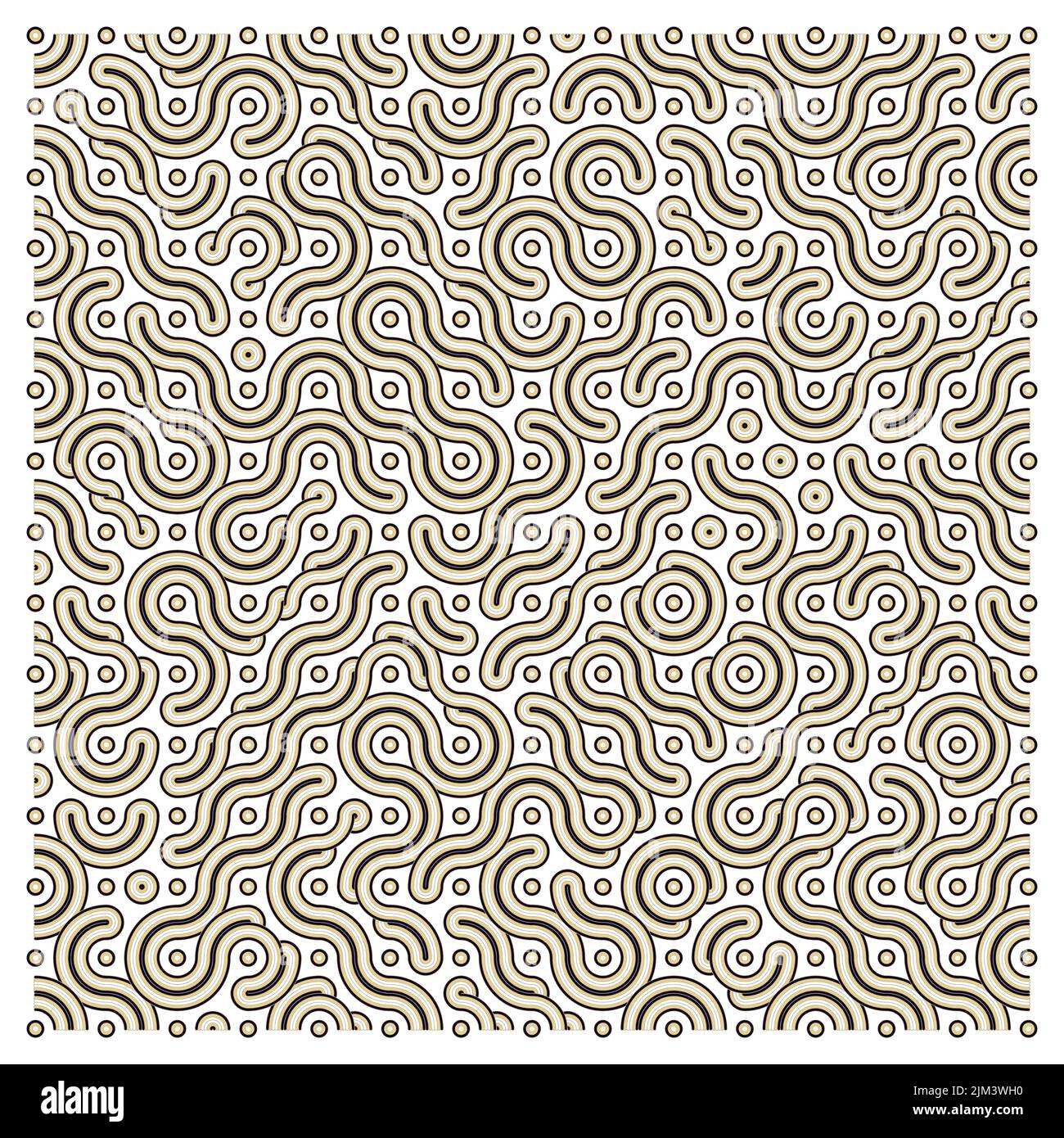 Random color rounded truchet tiling illustration Stock Vector Image ...