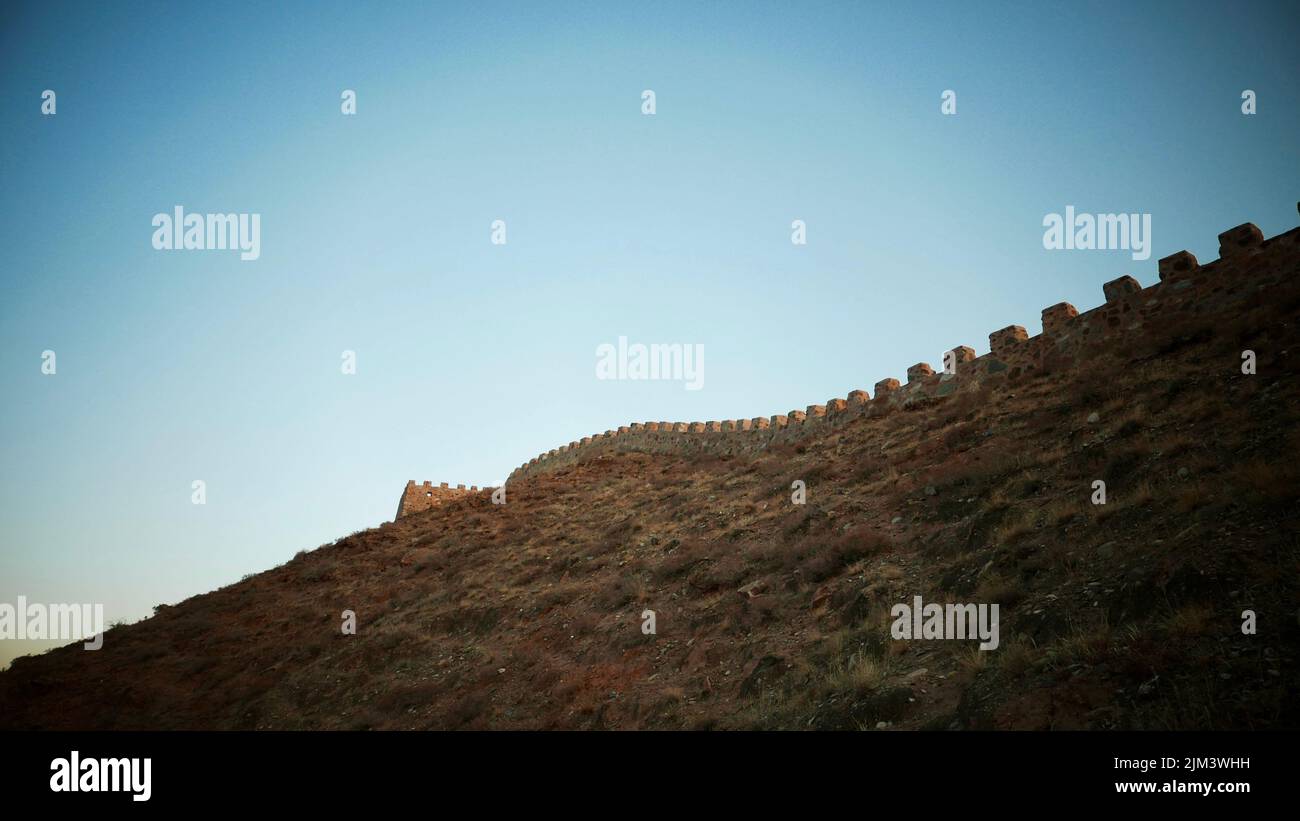 A low angle shot of the Great Wall of China Stock Photo - Alamy