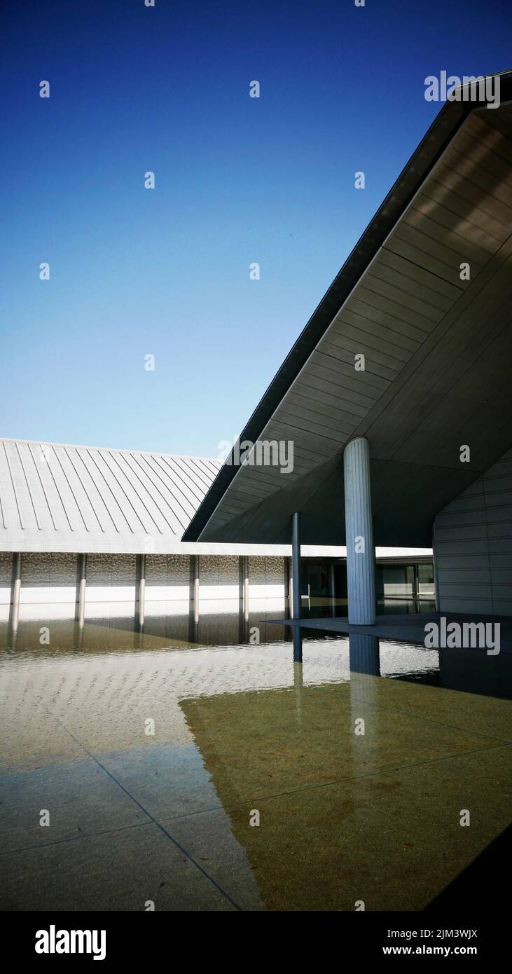 A vertical shot of the Sagawa Art Museum in Moriyama, Japan Stock Photo ...