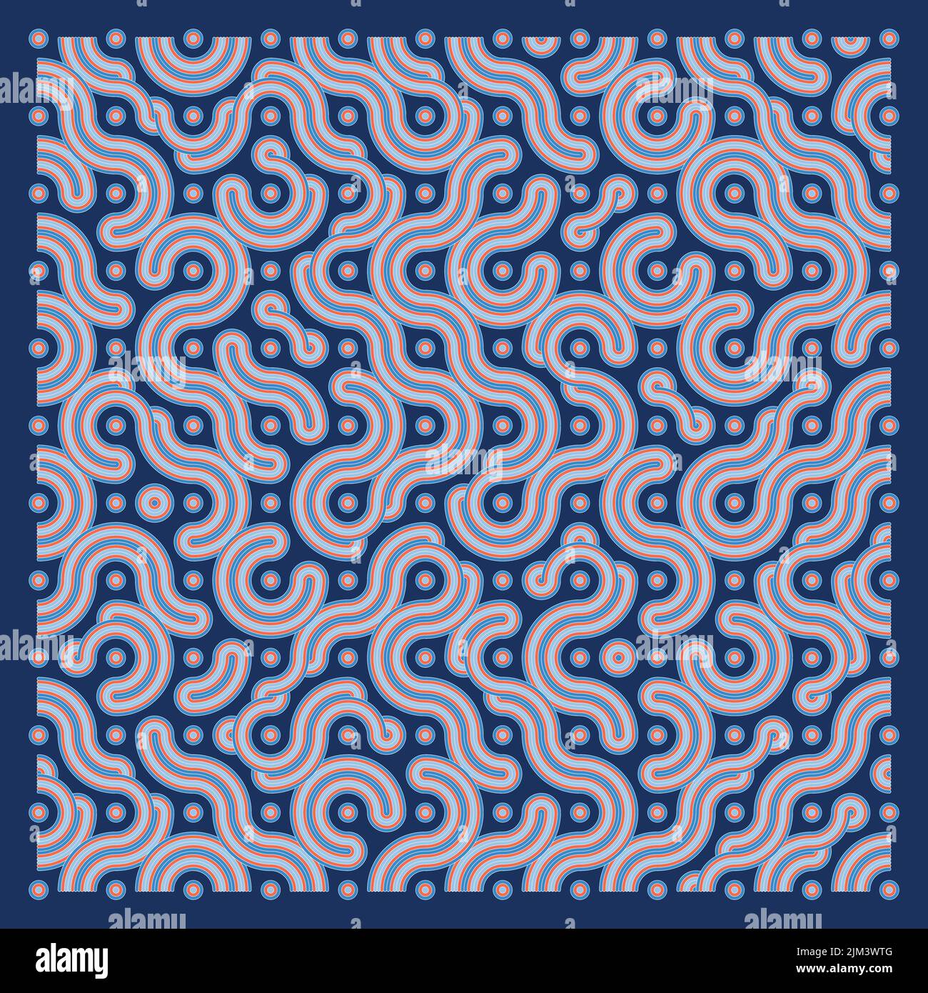 Random color rounded truchet tiling illustration Stock Vector Image ...