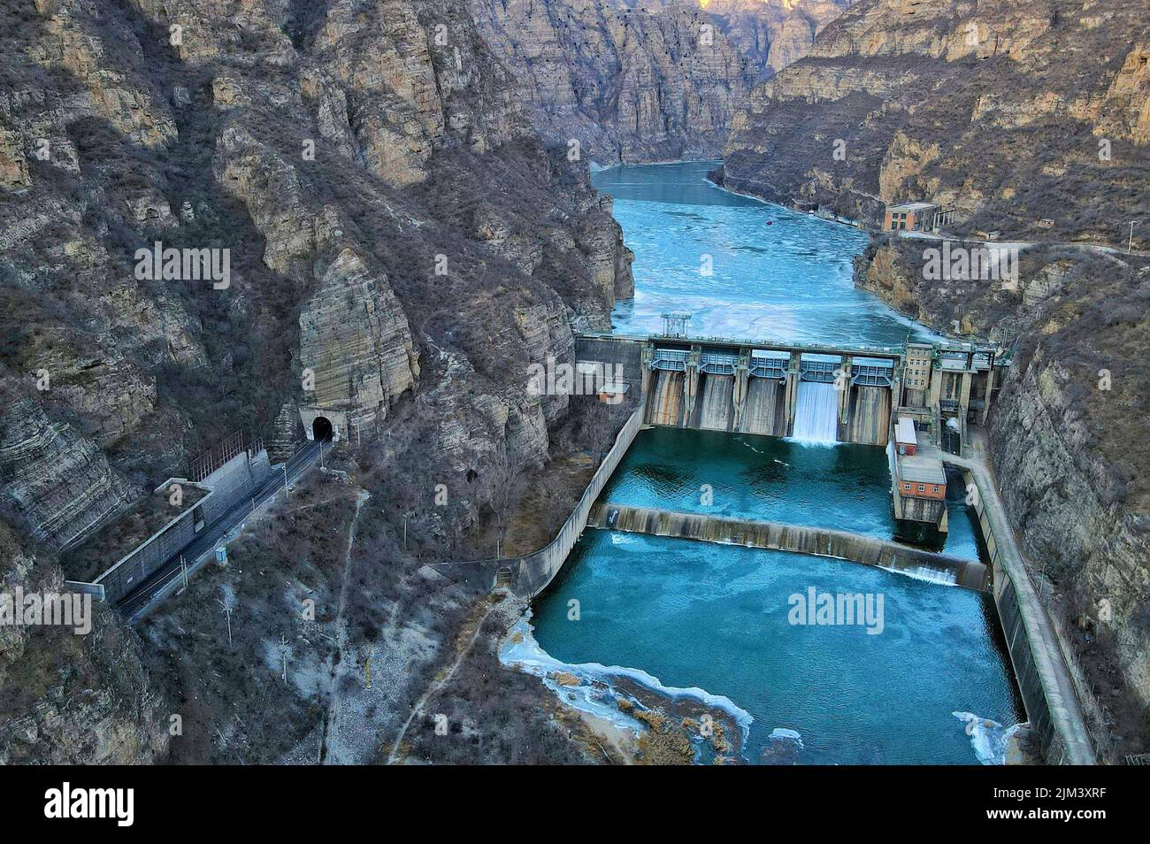 An aerial view of winter reservoir in Beijing, China Stock Photo - Alamy