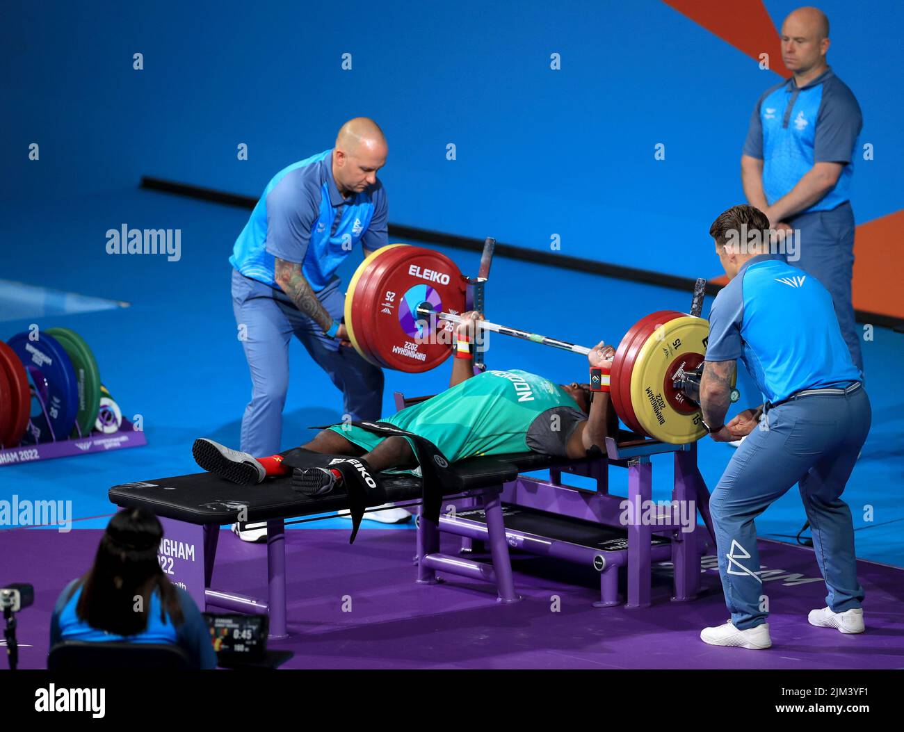 Cameroon’s Conrat Atangana in the Men’s Lightweight Para Powerlifting ...