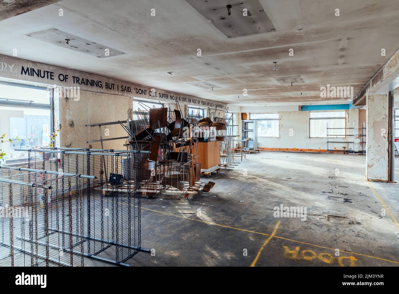 A shot of poorly maintained, empty office space in need of works in ...