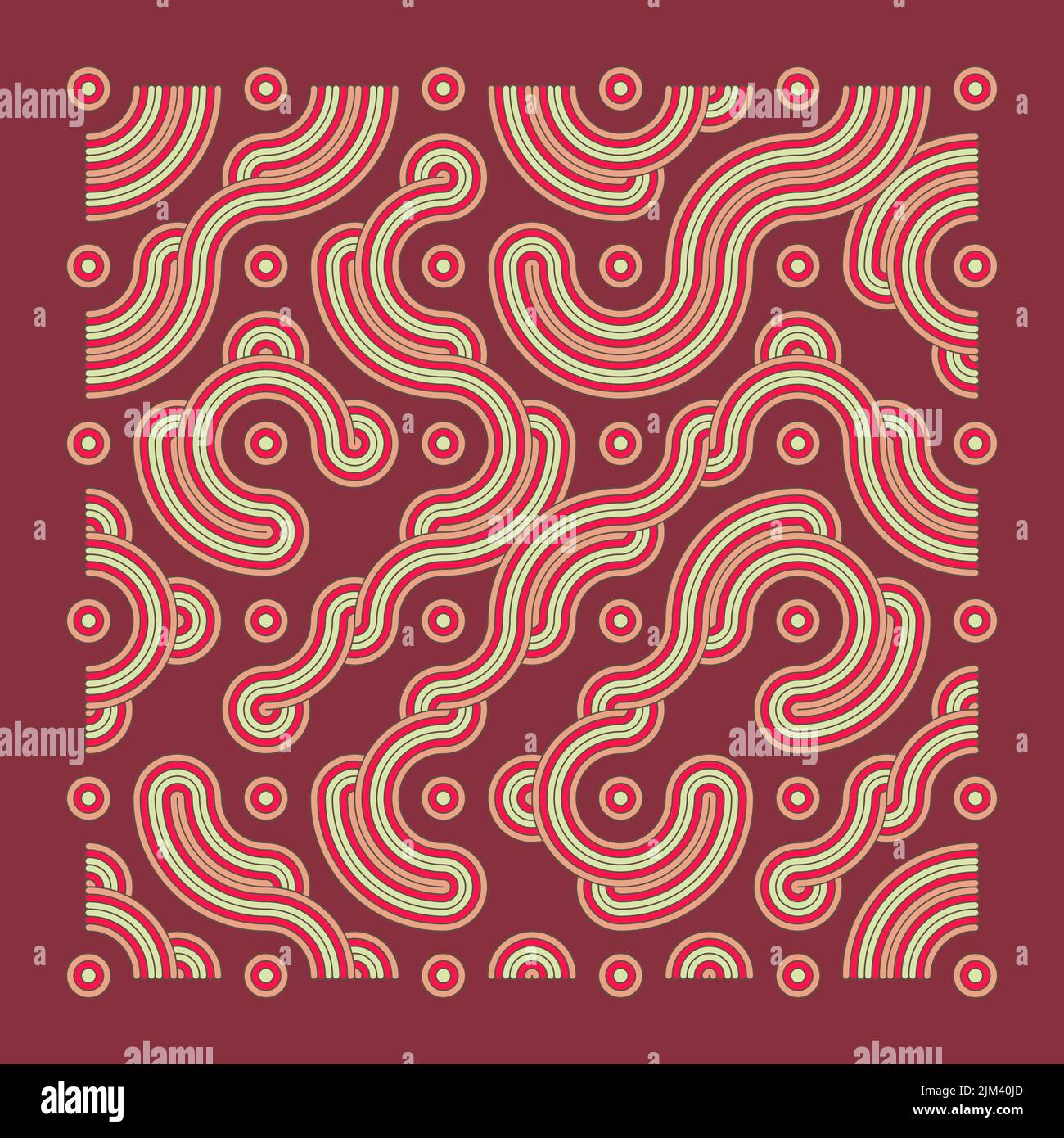 Random color rounded truchet tiling illustration Stock Vector Image ...