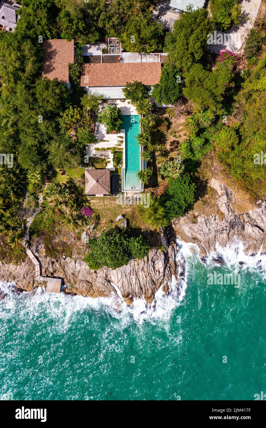 Aerial view of Thong Nai Pan Beach in Koh Phangan, Thailand Stock Photo ...