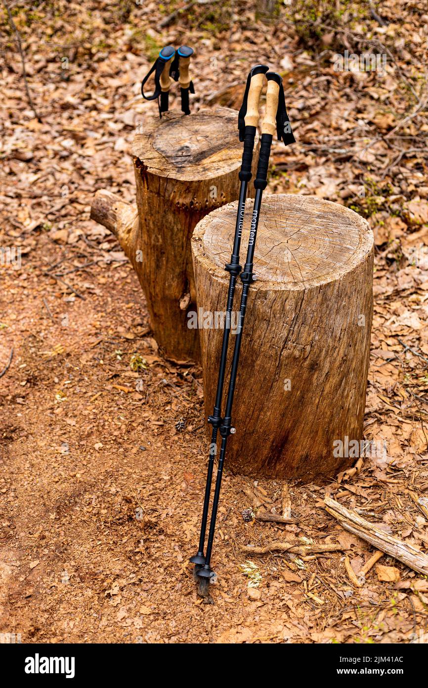 Woods poles hi-res stock photography and images - Alamy