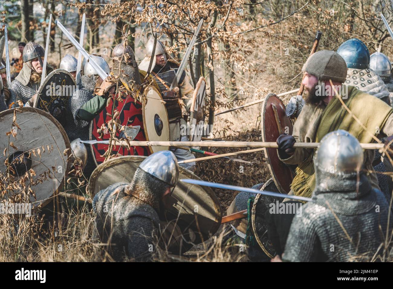 Shield wall vikings hi-res stock photography and images - Alamy