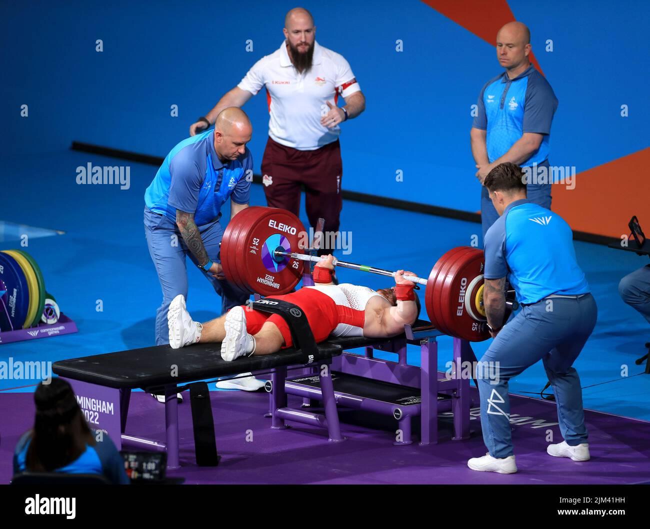 England’s Mark Swan completes a lift in the Men’s Lightweight Para ...