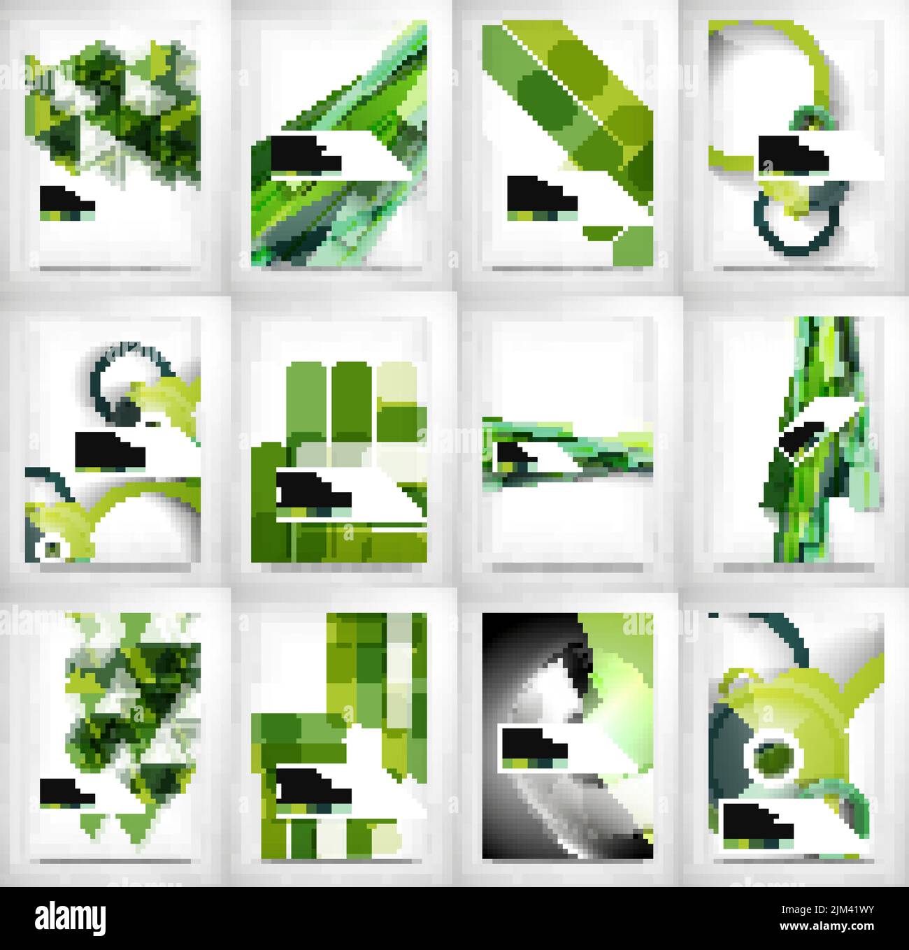 Geometric abstract business template, modern showroom page design Stock ...