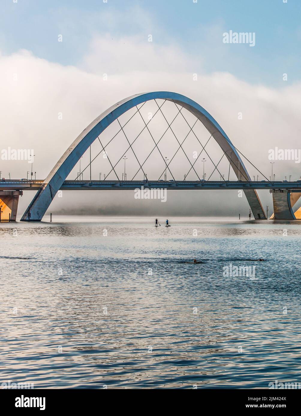 A beautiful view of Juscelino Kubitschek bridge in Brasilia, Brazil ...