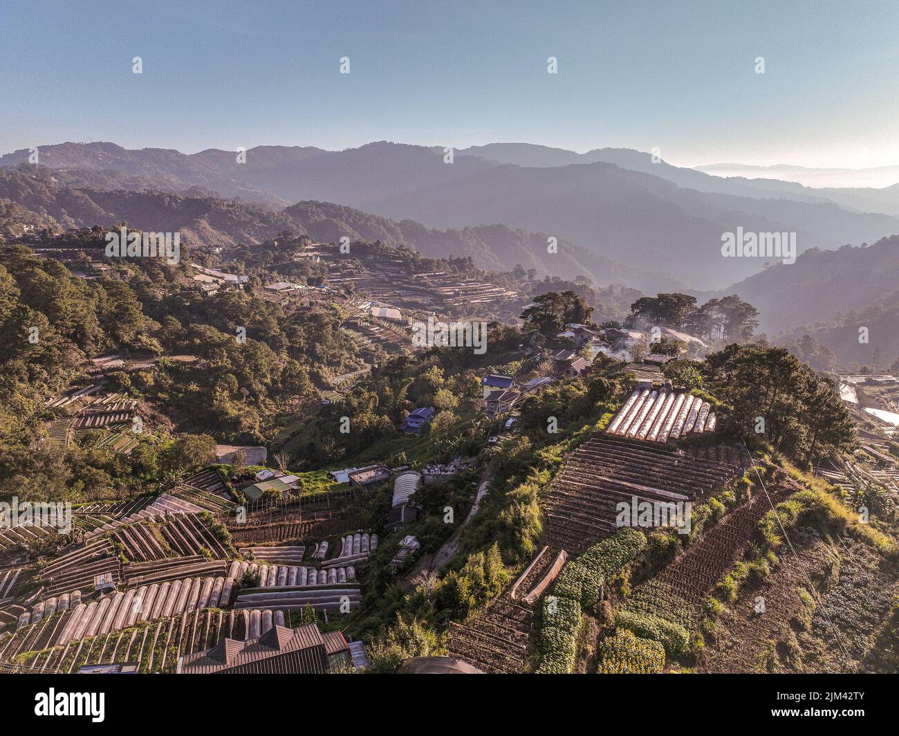 A scenic view of mountains in Shilan, La trinidad, Benguet, Philippines ...