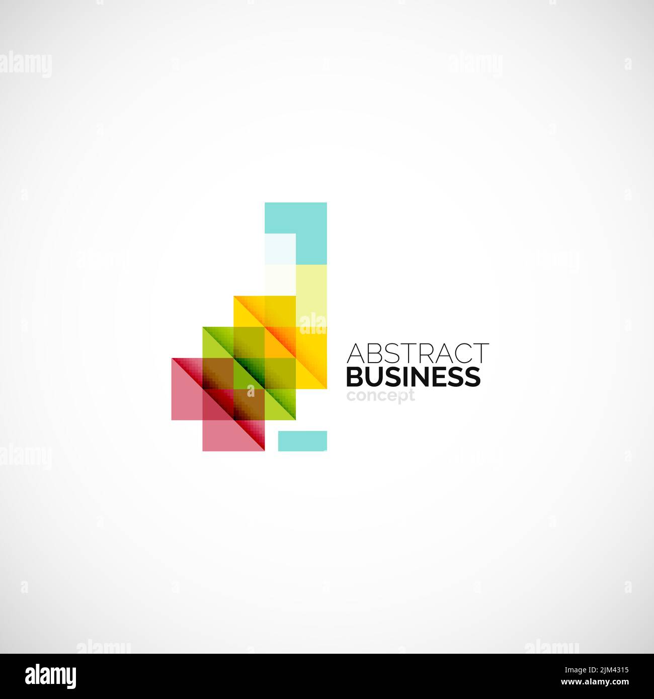 Square concept, company logo design element. Colorful modern symbol ...