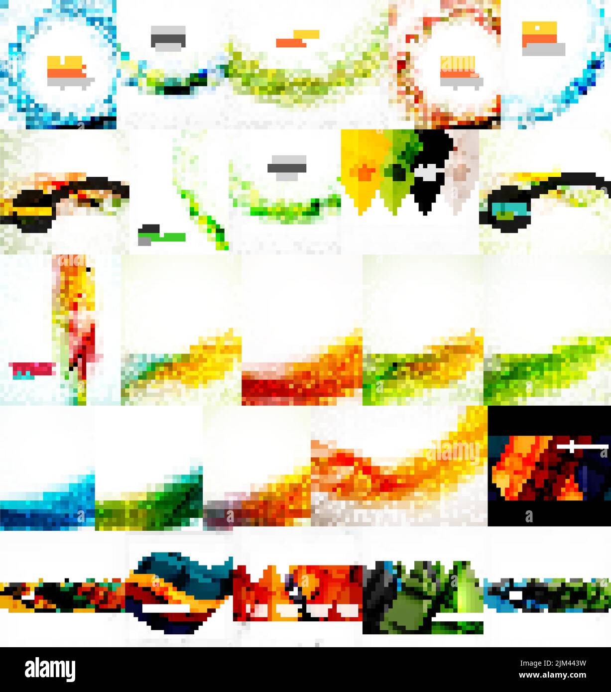 Set of wave layouts, business cards or brochures designs. Web online ...