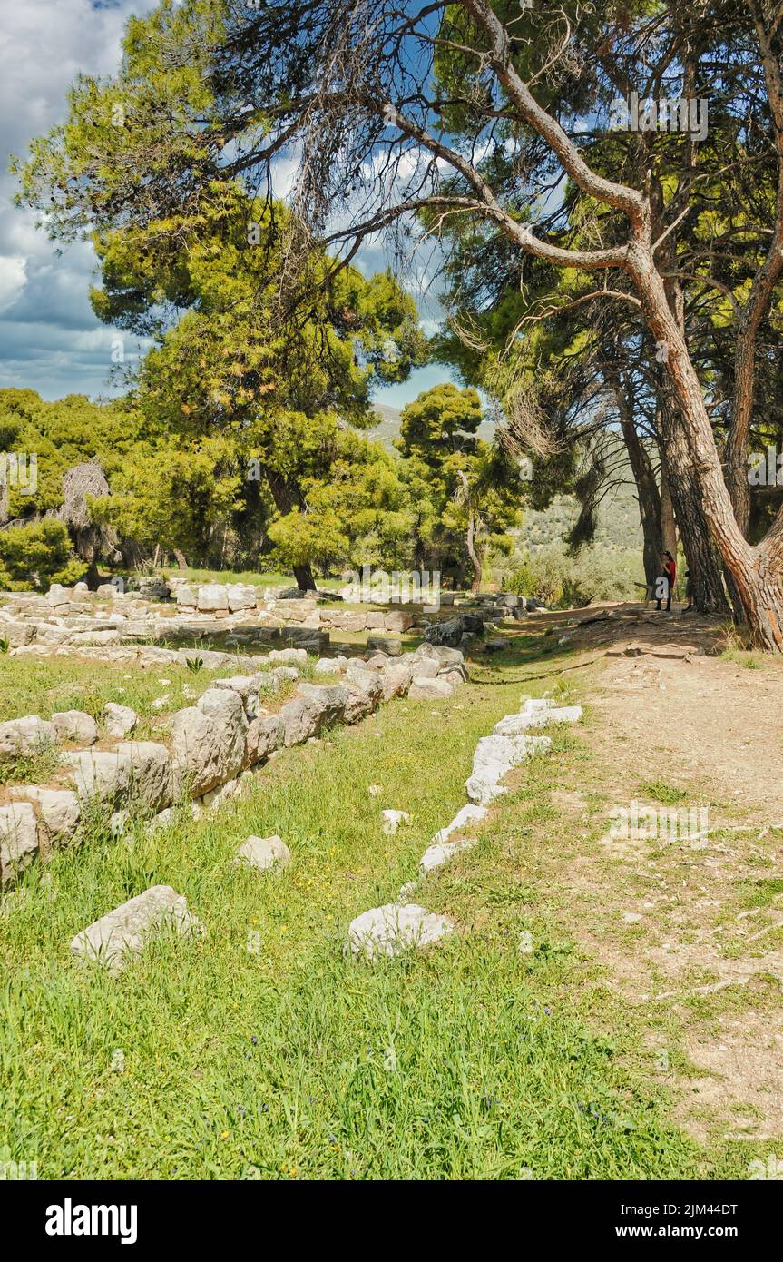 Epidaurus, Greece. March 3, 2010:The Sanctuary of Asklepios ruins at ...