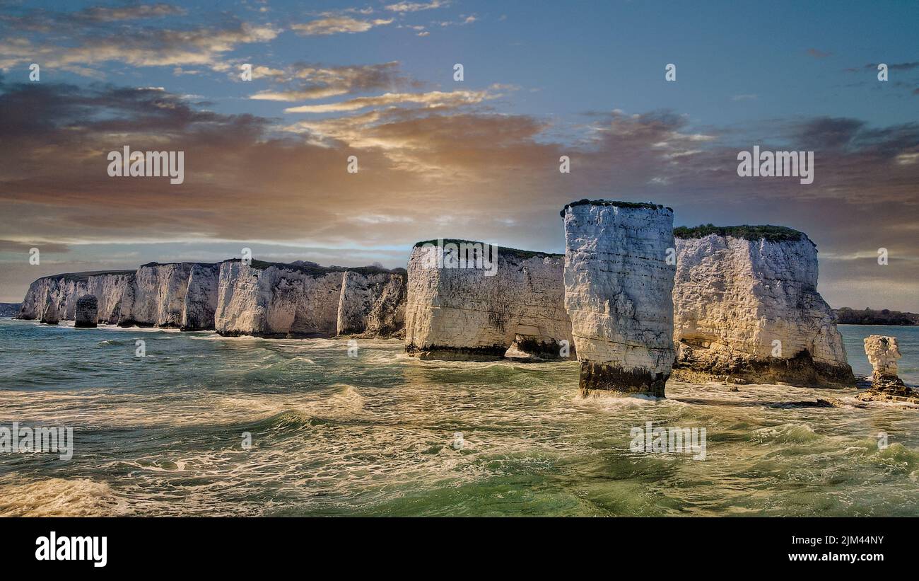 Old harry rocks dark hi-res stock photography and images - Alamy