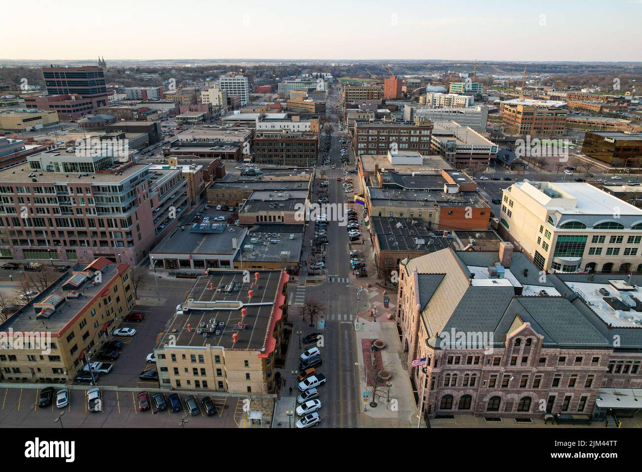 Aerial photo of Downtown Sioux Falls Stock Photo - Alamy