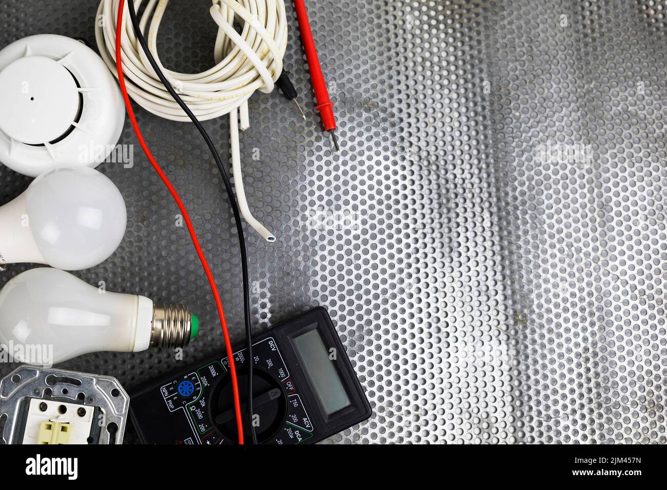 Installation of a new fire alarm system, smart home Stock Photo - Alamy