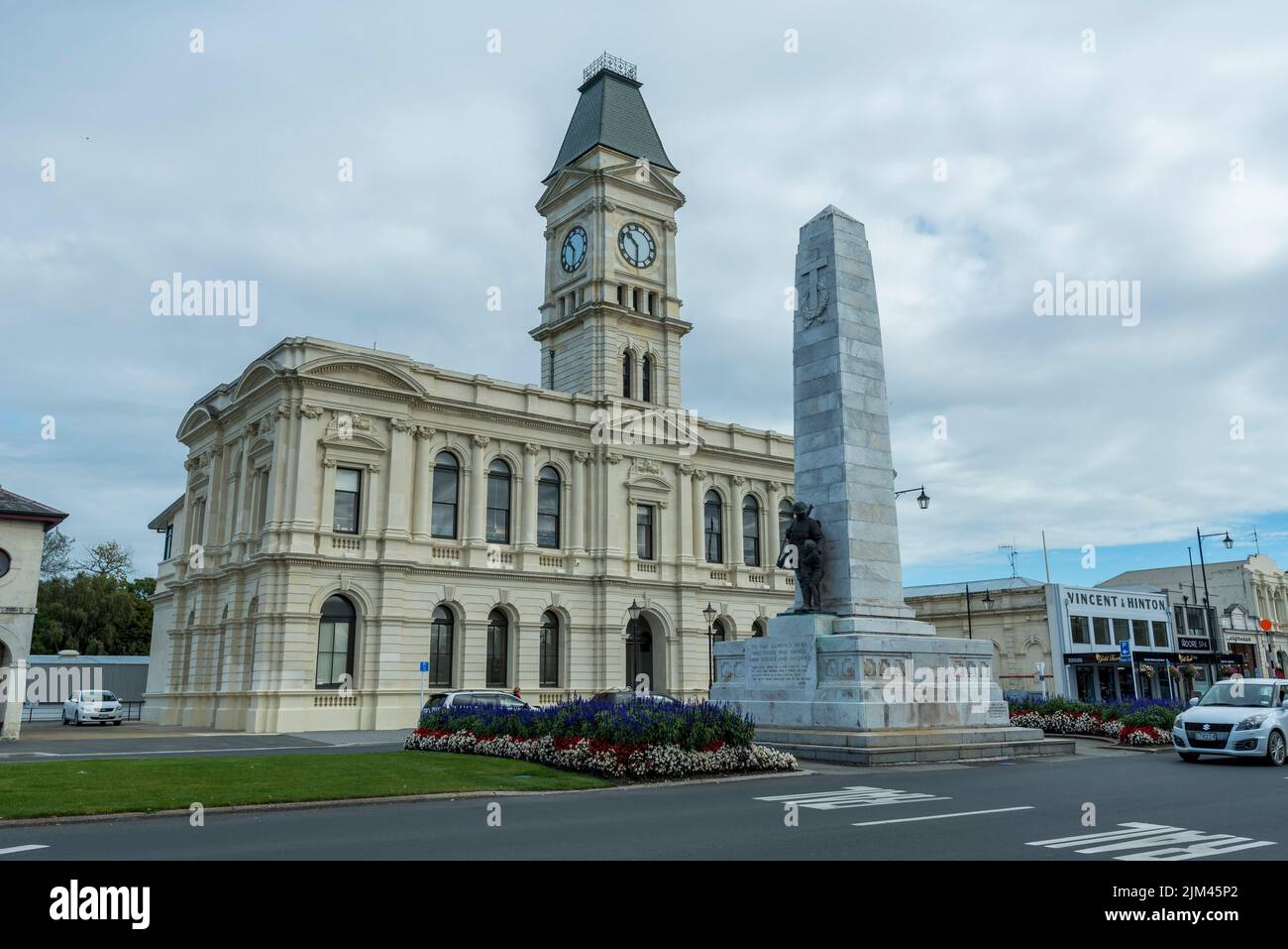 The historic Waitaki District Council building in Oamaru, New Zealand ...