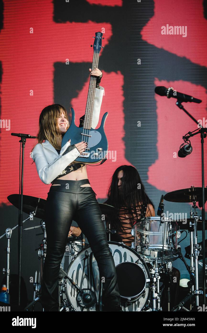 Stockholm, Sweden. 01st, July 2022. The Italian glam rock band Måneskin ...
