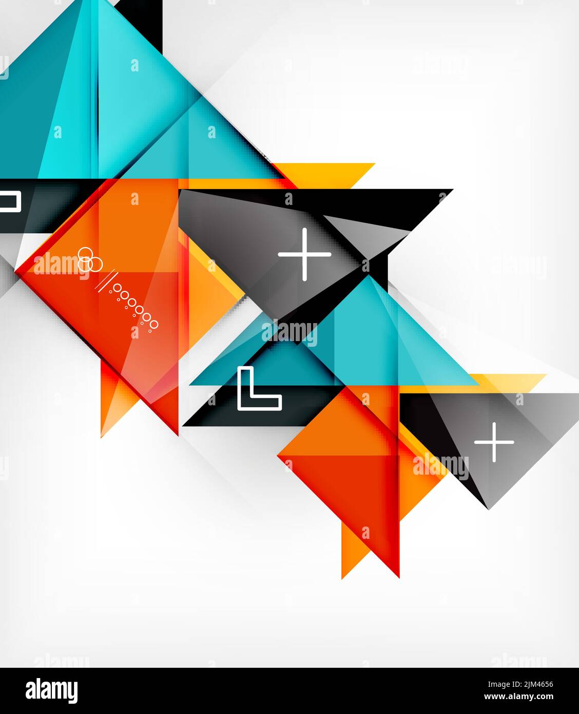 Geometric Triangles Template For Brochure | Booklet Stock Vector Image ...