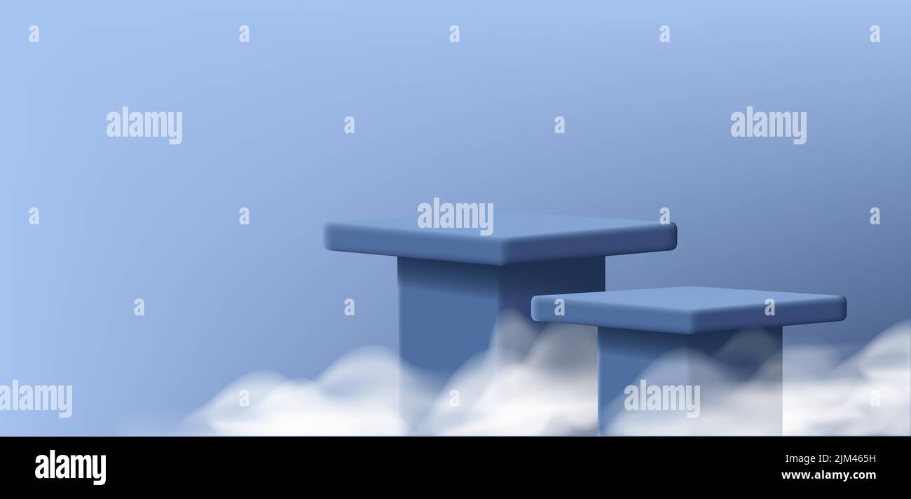 Blue background with 3d podium, pillar shapes Stock Vector Image & Art ...