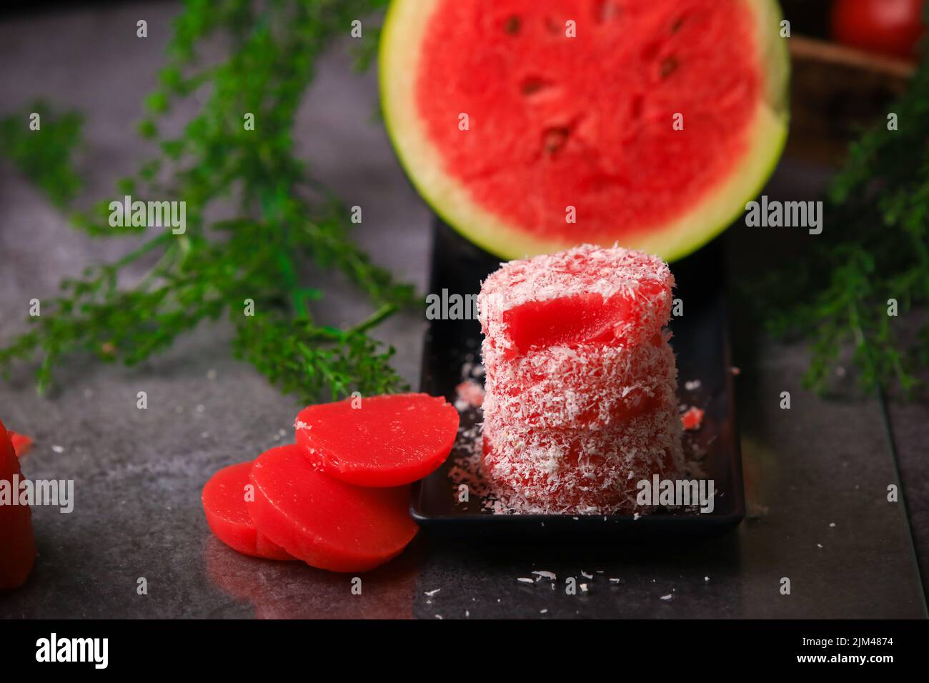 watermelon summer cool dessert recipe Stock Photo - Alamy