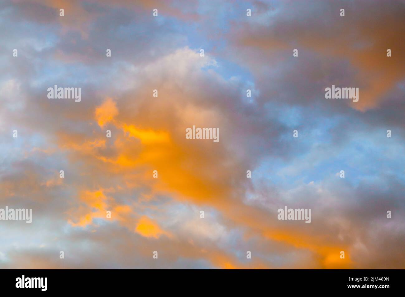 dawn sky with orange color and Stock Photo - Alamy
