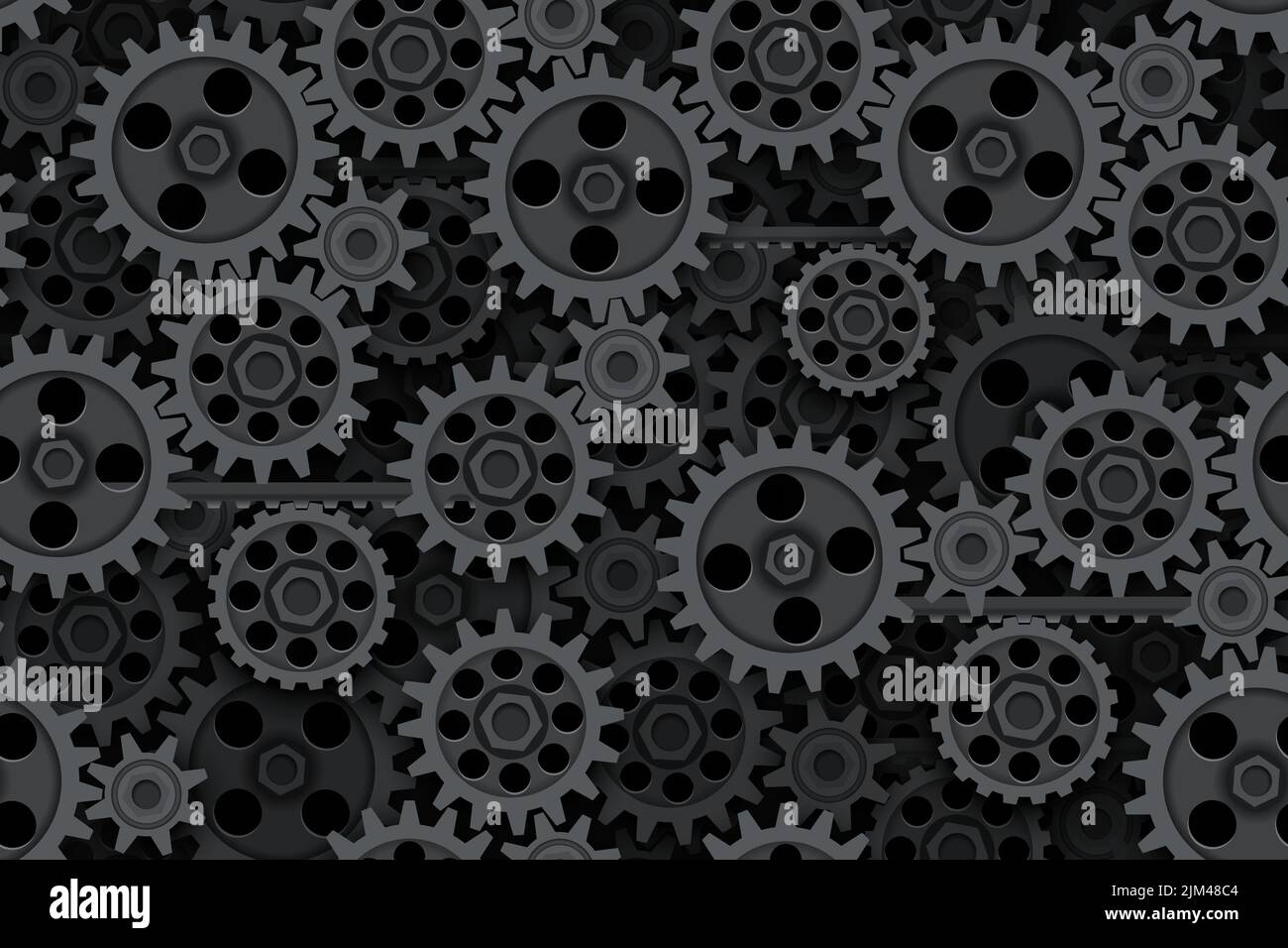 Seamless gears pattern tech background. Industrial mechanics texture ...